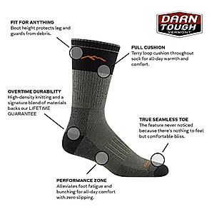 Darn Tough Men's Hunter Boot Heavyweight with Full Cushion Sock (Style 2101) - Forest, X-Large