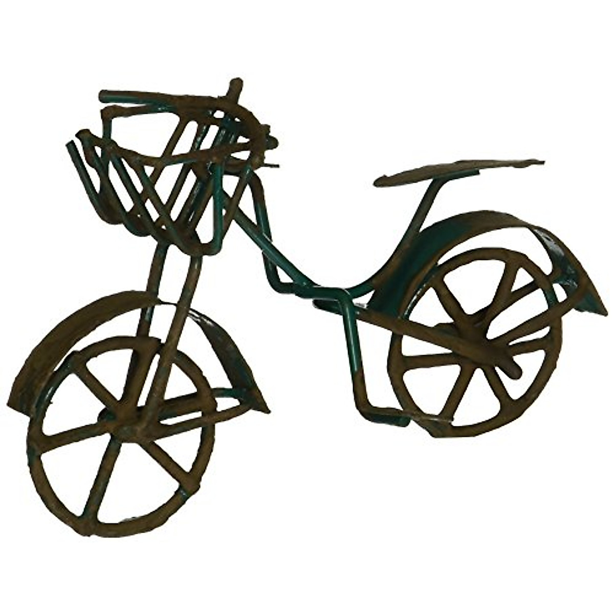 G & F Products 10022GR MiniGarden Fairy Garden Miniature Green Mini Bicycle Outdoor Statue, 3" Wide x 2" High