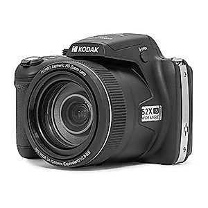 Kodak PIXPRO AZ528 16MP Astro Zoom Digital Camera with 52x Zoom and 3-Inch LCD Display (Black) Bundle with 64GB Class 10 UHS-I U1 SDXC Memory Card, and Camera Case with Accessories (3 Items)