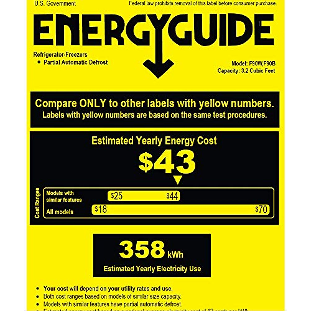 Antarctic Star Compact Mini Refrigerator Separate Freezer, Small Fridge Double 2-Door Adjustable Removable Retro Stainless Steel Shelves Garage Camper Basement/Dorm/Office 3.2 cu ft.Black
