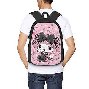 DIEZ Cartoon Backpack Melody Characters Print Backpack Cute Backpack Lightweight Backpack For School Travel Elementary School Bag Kawaii Melody
