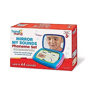 hand2mind Mirror My Sounds Phoneme Set, Letter Sounds for Kindergarten, Phonics Teaching Tools, Speech Therapy Materials, Phonemic Awareness, ESL Teaching Materials, Science of Reading Manipulatives