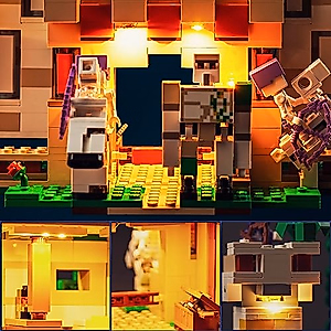 BrickBling Light Kit for Lego The Iron Golem Fortress Building Toy Set, Creative Lighting Compatible with Lego 21250 (Lights Only, No Bricks)