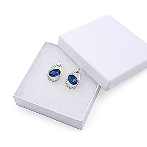 20 Pack Cardboard Jewelry Boxes Bulk -3.5"x3.5"x1" Cotton Filled Small Gift Boxes With Lids For Jewelry Packaging,White Small Jewelry Gift Boxes For Necklaces and Bracelets.small Gift Box For Jewelry