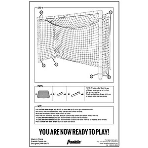 Franklin Sports Futsal Goal - Aluminum Official Size Futsal Goal - Indoor Soccer Net - Folding, Portable Futsal + Soccer Goal - 9' 10" x 6'7"