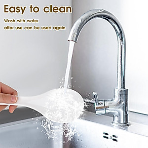 2PCS Plastic Rice Serving Spoon White Non-Stick Rice Spoon Paddle Rice Cooker Spoon Spatula 7.87 Inch