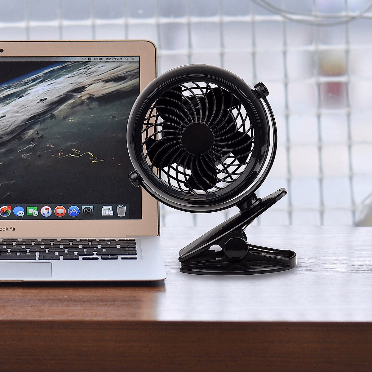 10000mAh Rechargeable Clip On Fan for Bed, Portable Fan, 8 Inch Battery Operated Fan for Stroller, Treadmill(Up to 24H of Use),4-Speed Fast Cooling Outdoor Fan, USB Fan for Bedroom, Office, Camping