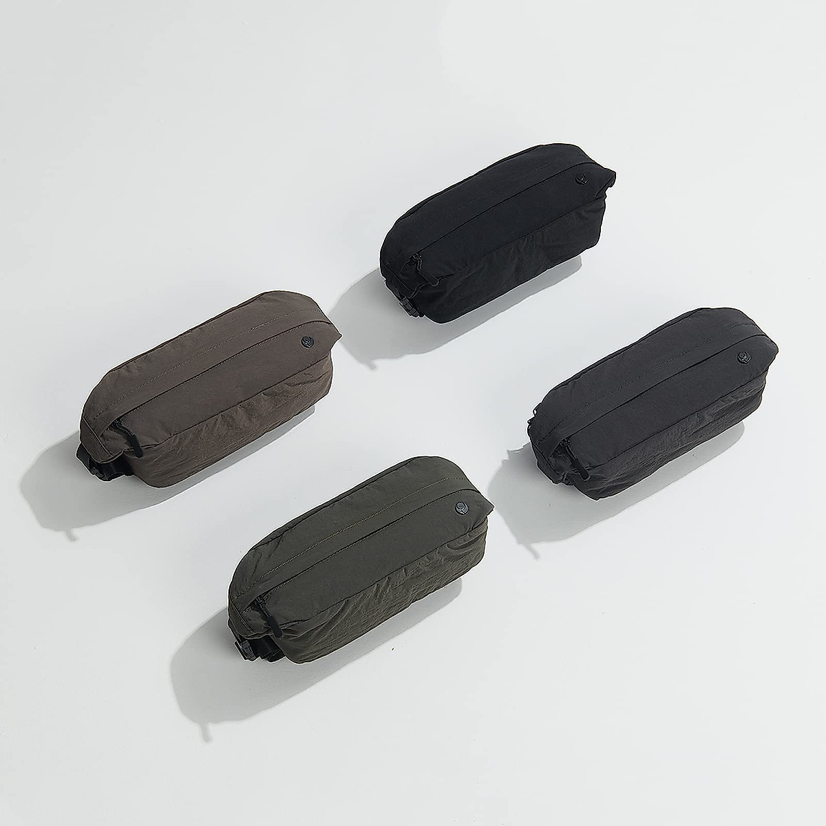 Purevave Washed Nylon Small Sling Bag for Men, Crossbody Bag for Men, Mens Sling Bag Crossbody 2.5L (Black)