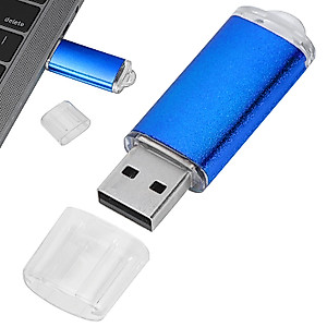 Kafuty-1 USB 2.0 Flash Drive,Storage Memory Stick Pen Drives with Transparent Cover,Portable Thumb Drives Flash Drive for Window2003/XP/Vista/7/8/10/ OS X/Linux,Blue(1GB)
