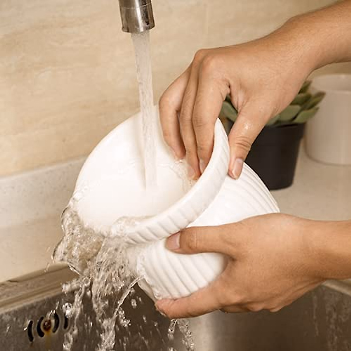 GOCESS Cat Food Bowls,Elevated-Cat Bowls for Food and Water,Ceramic Raised Cat Bowls for Indoor Cats and Small Dogs,Cat Dishes Set of 2,White