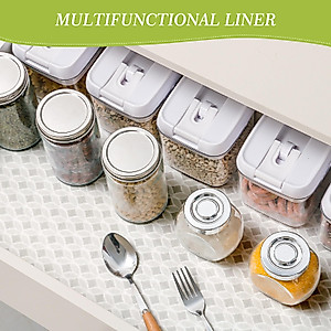 Cooyes Refrigerator Liners, Non-Slip Fridge Liners Washable, Absorbent Refrigerator Shelf Liner for Kitchen Cabinets, Non-Adhesive Refrigerator Mats Fridge bin Liners 12" x 24", 6Pcs