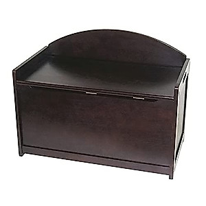 Lipper International Child's Toy Chest, 33.25" W x 17.75" D x 24.5" H, Espresso Finish