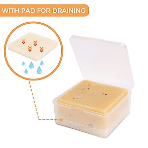 Soap Case Box, Vonpri Soap Dish Storage Holder for Shower Home Outdoor Traveling (1Pc Clear)