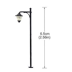 LYM10 10 pcs Model Railway Bulb Lamppost Lamps 6.5cm 2.56inch Street Lgihts HO Scale 12V New