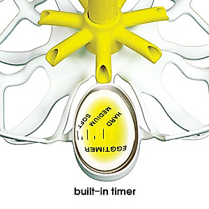 Casabella Exact Egg Boiler, White/Yellow, One Size