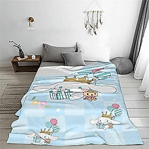 Anime Blankets Throws Soft Cozy Flannel Lightweight and Comfortable Bedroom Living Room Sofa Bed Blankets for Adults Kids 6-50"x40"