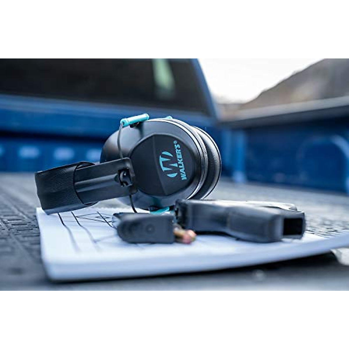 Walker's Passive Folding Muff, Black and Orange