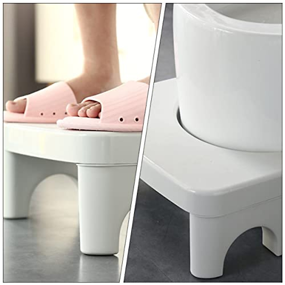 LIFKOME Toilet 1pc Step Stool, Shape Footstool Squatting Shaped Stool- and Foot Bathroom Assistance Potty U Toddlers Posture Child for Plastic U-Shaped Anti- Washing Platic Portable Toilet