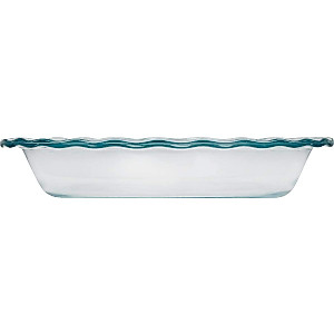 Pyrex 2-Piece Glass Pie Plate Set, 9.5-Inch Pie Dish, Baking Dish, Dishwashwer, Microwave, Freezer and Pre-Heated Oven Safe