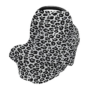 Nursing Cover Breastfeeding Scarf Snow Leopard Print Gray - Baby Car Seat Covers, Infant Stroller Cover, Carseat Canopy(913g)