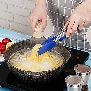 Hot Target Set of 3: 7, 9, 12 inches, Heavy Duty, Non-Stick, Stainless Steel Silicone BBQ and Kitchen Tongs. Heat resistant up to 600°F (Multicolor)