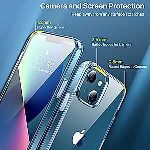 Miracase Crystal Clear for iPhone 13 Case/iPhone 14 Case [Not Yellowing] Shockproof Protective Anti-Scratch Light Weight Slim Cover Clear Back 6.1 inch