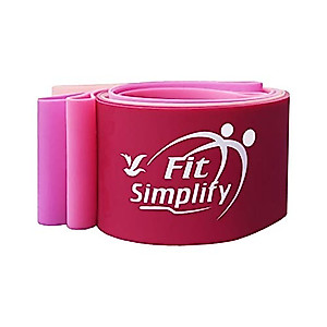 Fit Simplify Resistance Loop Exercise Bands with Instruction Guide and Carry Bag, Set of 5