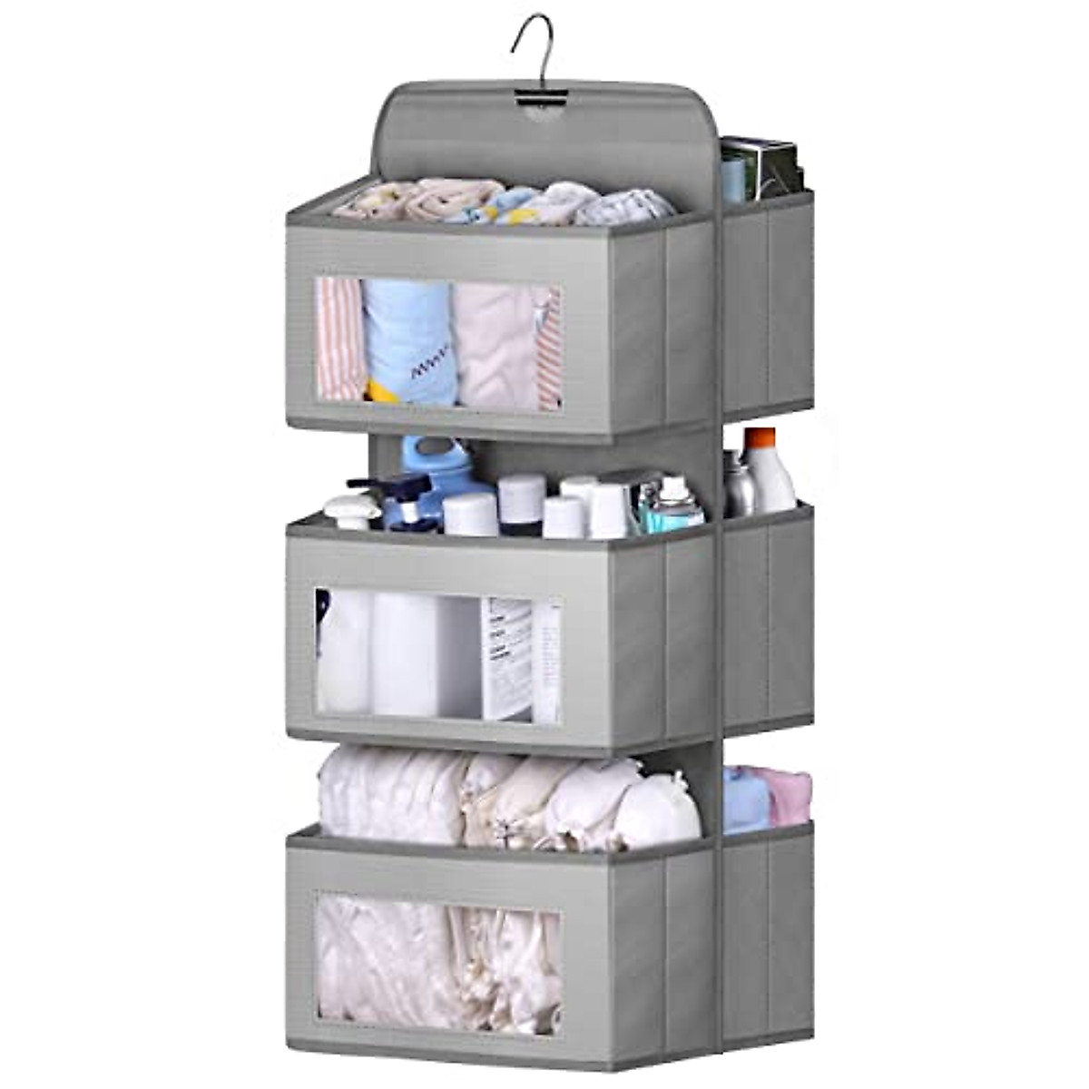 KIMBORA 12 Extra Large Pockets Hanging Shoe Organizer and Dual Sided Hanging Closet Organizer