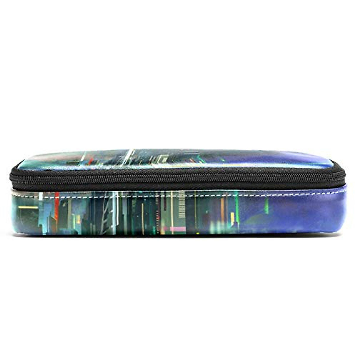 in The Style of Cyberpunk Leather Pencil Case Pen Bag with Double Zipper Stationery Bag Storage Bag for School Work Office Boys Girls