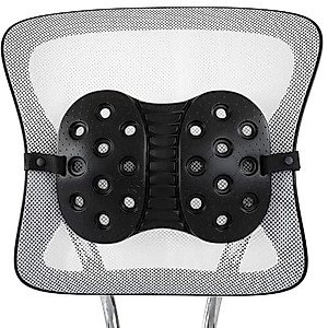 BackJoy Lumbar Support with Adjustable Strap, Designed for Spine and Lower Back Pain, Posture Correction, Adjustable, Breathable, Ideal for Office Chair, Car Seat, Desk Chair