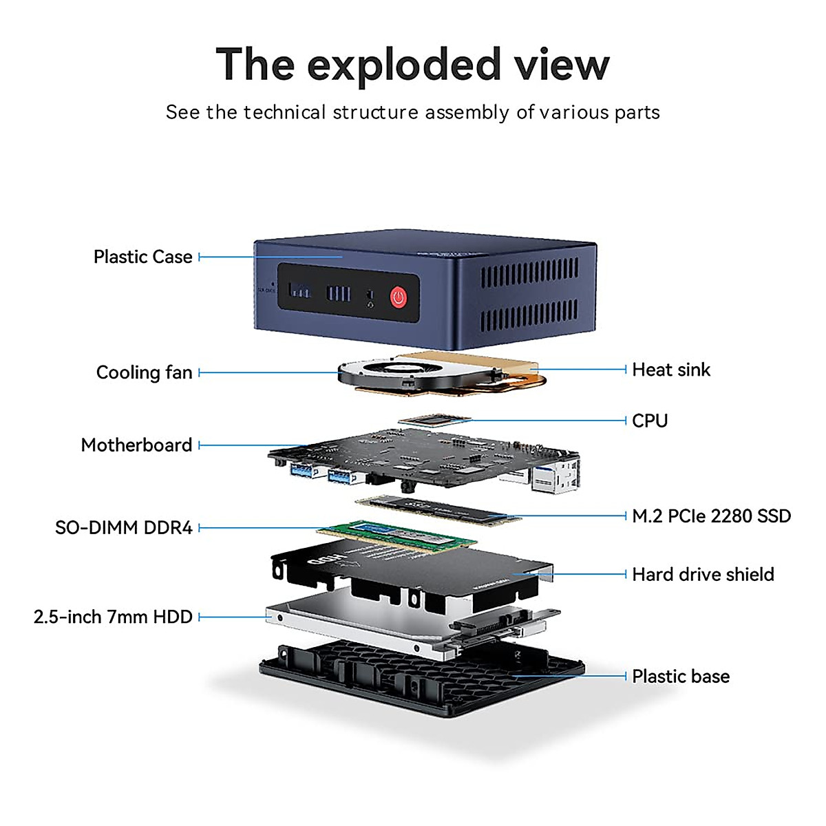Beelink Mini PC, Mini S12 Mini Computer 12th Quad-Core N95, Desktop Computers 16G DDR4 RAM 500 SSD, Small PC 4K UHD Dual HDMI, Dual WiFi Gigabit Ethernet/BT4.0 for Office/Home/HTPC/Family-NAS/W-11 Pro