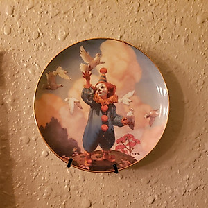 2 Pack Adjustable Plate Hangers,Wall Mount Plate Display Stands Holders, Black Metal Display Rack for Bowls, Platters, Decorative Plates, and Artwork - Hardware Included - No Plates