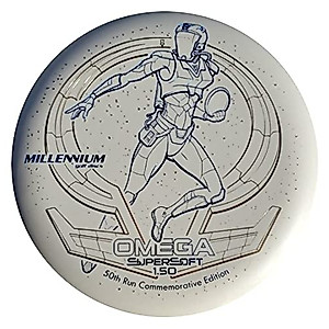 Millennium Golf Discs Millennium Limited Edition XXL Stamp 50th Run Commemorative Standard Omega Supersoft Putter Golf Disc [Colors May Vary] - 173-175g
