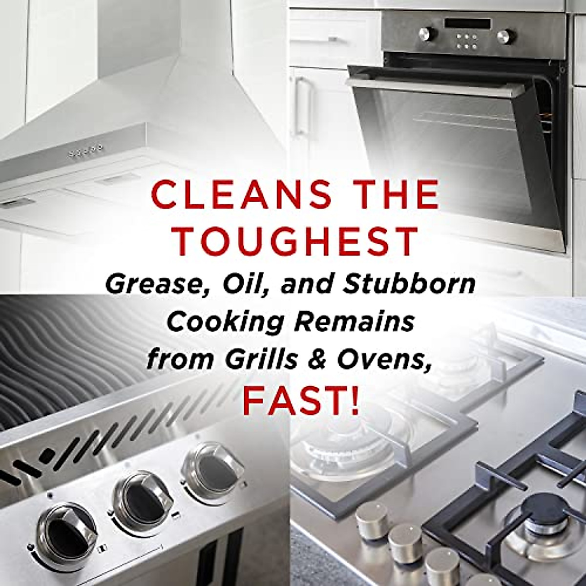 Smart 'n Easy Barbecue Grill & Oven Cleaner Plus - For BBQ Grills, Ovens, Stoves, Drip Pans, Cooktops, Burners, PLUS More! - Removes Oil, Grease, Cooking Remains - Chef's Choice - 22oz Spray