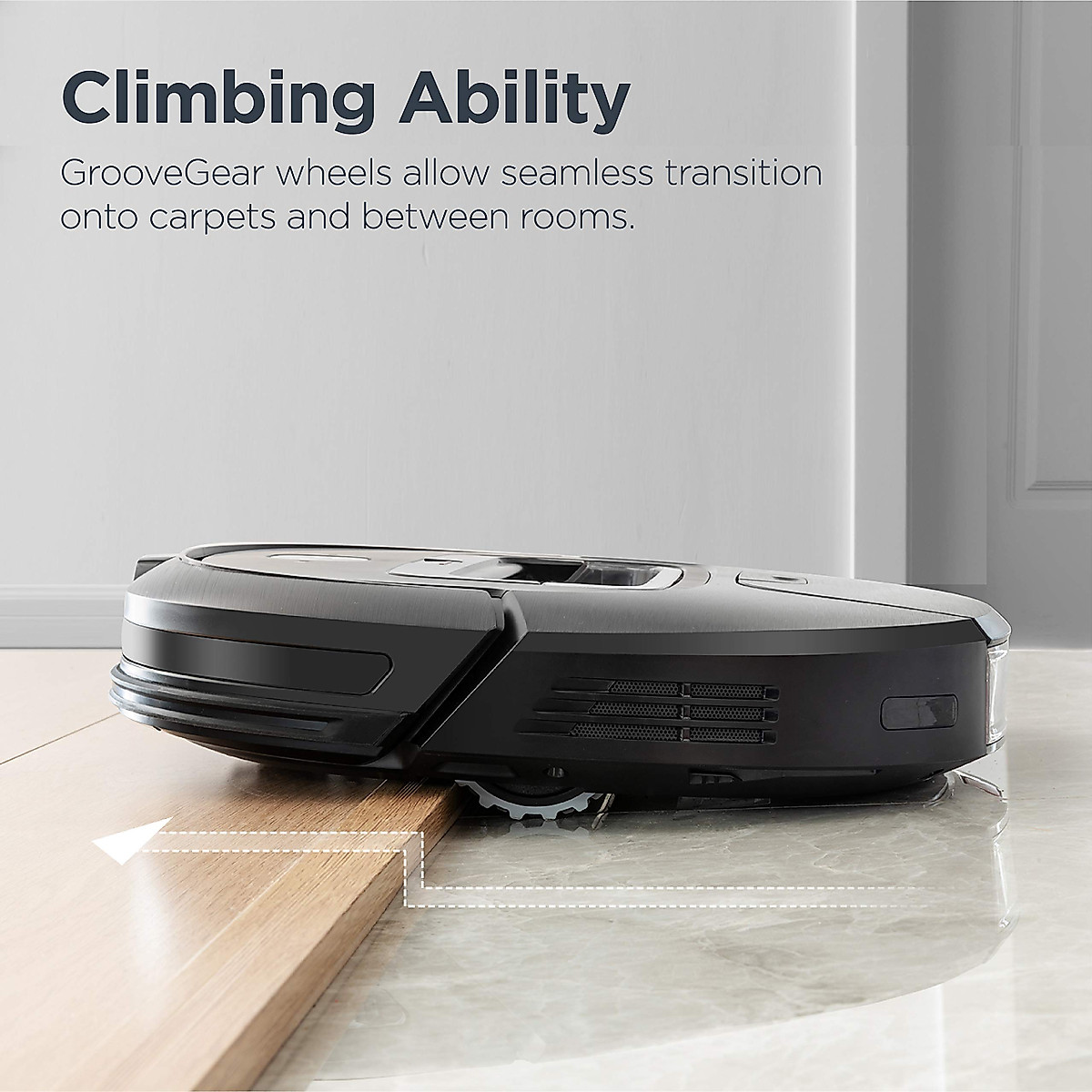 eureka Groove Robot Vacuum Cleaner, Wi-Fi Connected, App, Alexa & Remote Controls, Self-Charging, NER300 , Black