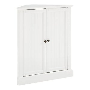 Crosley Furniture Shoreline Stackable Corner Pantry, White