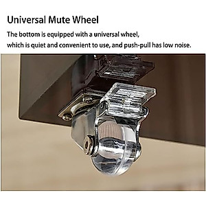 BKEKM Nightstands Nightstand Acrylic U-Shaped End Table with Storage Layer Bedside Table Nordic Bedside Dresse Transparent Bedside Cabinet Well Made