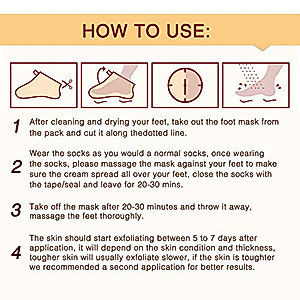 Foot Peel Mask 3 Pack， Exfoliator Peel Off Calluses Dead Skin Callus Remover，Baby Soft Smooth Touch Feet-Men Women (Lavender)