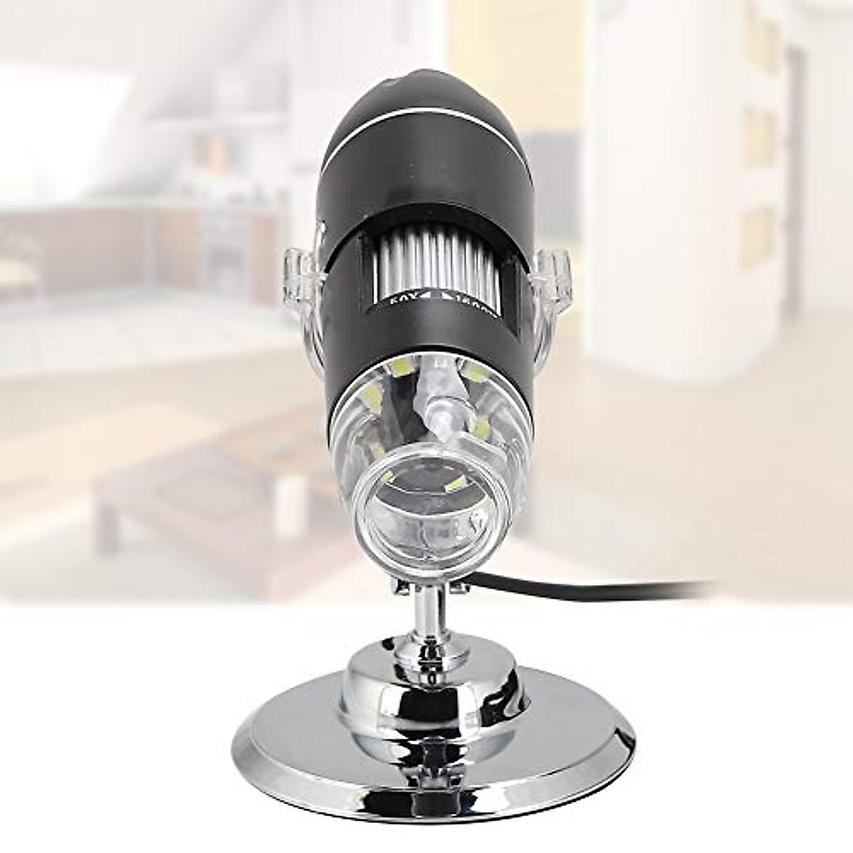 FASJ Computer USB Camera, Adjustable Macro Lens Digital Microscope, 1600X for Dynamic Video Recording Taking Photos