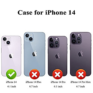 MMHUO for iPhone 14 Case with Card Holder, Flower Magnetic Back Flip Wallet Case for Women, Protective Case Phone Case, Purple