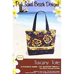 Pink Sand Beach Design Tuscany Tote Pattern, Brown