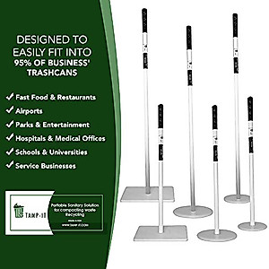 TAMP-IT Mighty Mini Manual Trash Compactor Frees Up Space in Bins, Receptacles, Dumpsters Reduce Trips to Dispose Trash Cost Effective (12" T- 7 1/2" D)