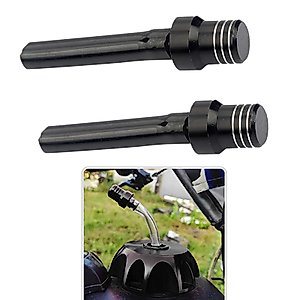 GKmow 2 PCS Car Fuel Tank Cap Breather Cap, 2.75" x 0.47" CNC Alloy Gas Tank Valve Breather Hose with Steel Balls, Safety Protection Accessory, Suitable for Cars, Off-road, Motorcycles, ATVs (Black)
