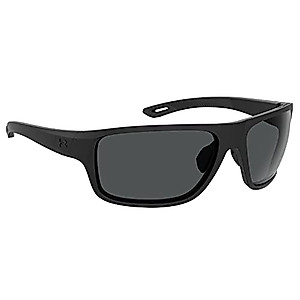 Under Armour mens Ua Battle Sunglasses, Matte Black/Gray, 65mm 16mm US