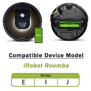 E-HAO Replacement Vacuum Parts for iRobot Roomba i & j & e and Combo i & j Series, 2 Sets Rubber Brushes, 6 HEPA Filters, 6 Side Brushes for i1+/i2+/i3+/i4+/i5+/i6+/i7+/i8+/j5+/j6+/j7+/j8+/e5/e6