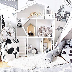 UXZDX Panda Storage Bag Basket Baby Kids Toy Clothes Canvas Laundry Basket Storage Bag Can Stand Nappy Bin Home Storage Bucket