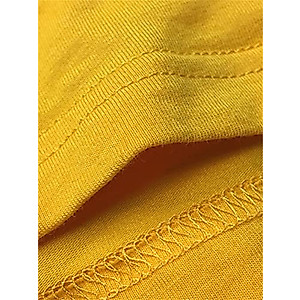 YITAN Women Cute Graphic T Shirts Teen Girls Summer Funny Tops Yellow Small