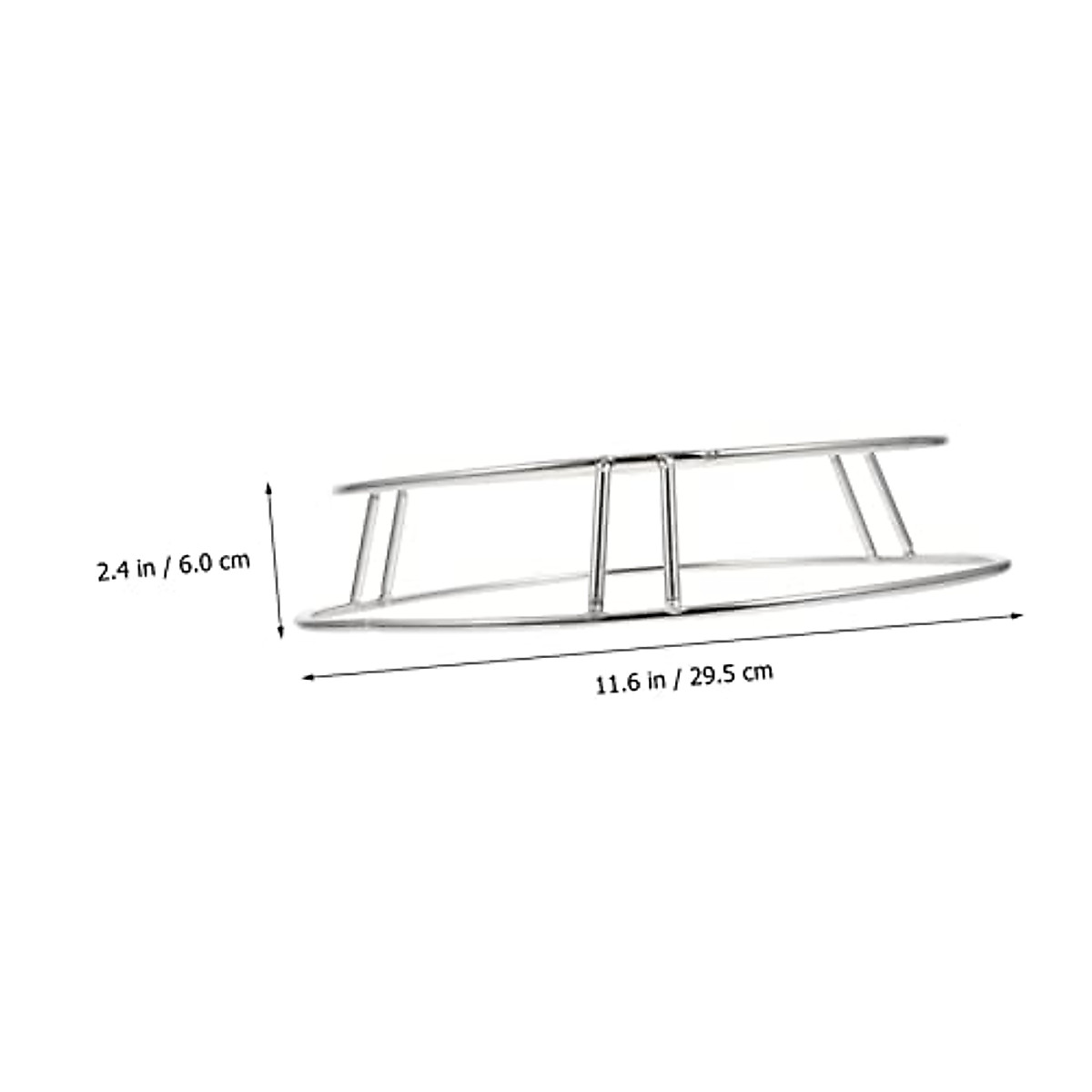 EXQUIMEUBLE 1pc Stainless Steel Pot Rack Coaster Holder Stove Burner Butter Holder Steel Wok Rack Stove Top Trivet Pot Pan Cooking Stand Stainless Steel Silver Bold Solid Pot Rack Steam Stand