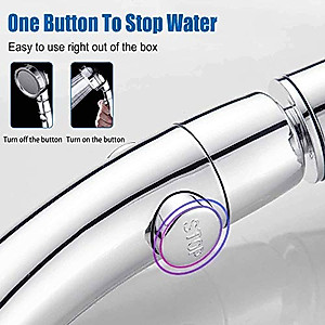 Detachable Shower Head with 59Inch Hose, High Pressure Water Saving, 360 Degree Rotating Handheld Shower Head with ON/OFF Switch and 3 Spray Modes, Shower Sprayer for RV Camper Bathroom Shower Sprayer