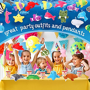 Deekin 48 Pack Mini Ocean Animal Plush Toys Sea Creatures Stuffed Toy Stuffed Animals Under the Sea Toys for Parties Sea Animals Plush Toys for Birthday Party Favors Claw Machine Gift Bag Fillers
